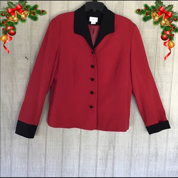 Koret | Jackets & Coats | Gorgeous Red Black Blazer | Poshmark